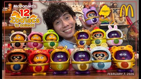 2026 Mcdonalds Zodiac Collectibles Mcdo 12 Zodiac Toys Chinese
