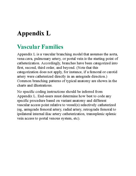Appendix L Vascular Branching Model And Coding Guidelines Studocu