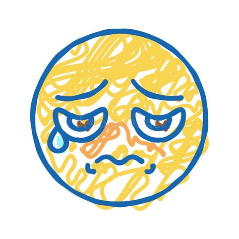 Sad Emoji Icon Doodle Illustration Stock Illustration Illustration Of