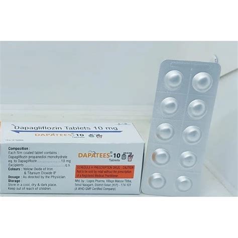 Dapagliflozin Propanediol Monohydrate 10 Mg Tablets Dapatees 10 At
