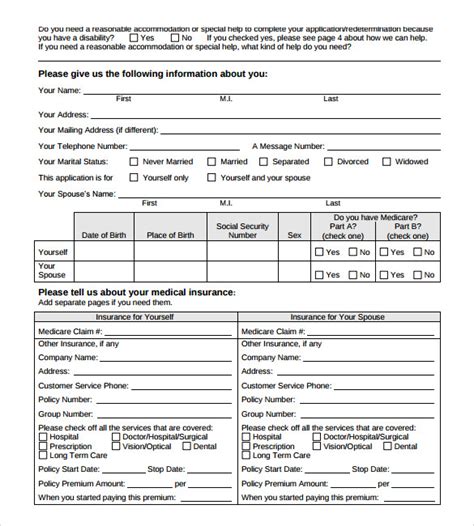 Printable Medicare Application Forms Printable Forms Free Online