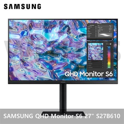 Samsung Qhd Monitor S6 27 S27b610 Ips 75hz Freesync Has Pivot Srgb