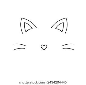 20 Thousand Simple Black And White Cat Outline Royalty Free Images