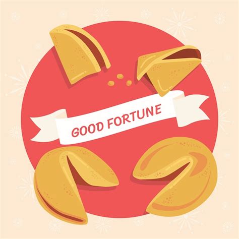Free Vector Hand Drawn Fortune Cookie Pattern