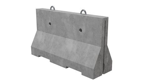 3d Concrete Crash Barrier Turbosquid 2317570