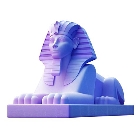 Stylized 3d Render Of The Great Sphinx Of Giza 55355455 Png