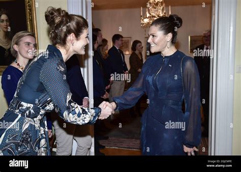 Reykjavik 2019 10 10 Crown Princess Victoria Of Sweden Arrive To A