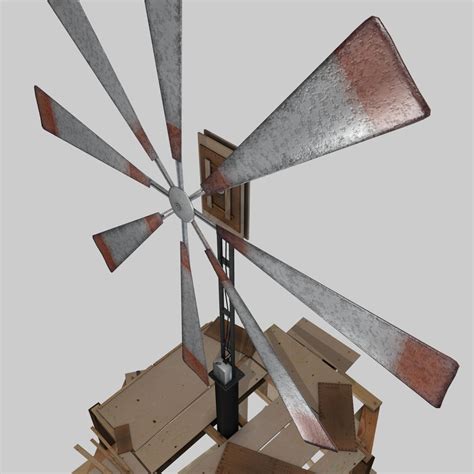 즉흥적으로 풍차 3d 모델 19 Unitypackage Blend 3ds Dae Fbx Unknown Obj Free3d