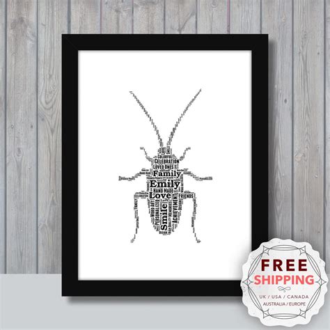Personalized Cockroach Framed Word Art T Keepsake Unique Print