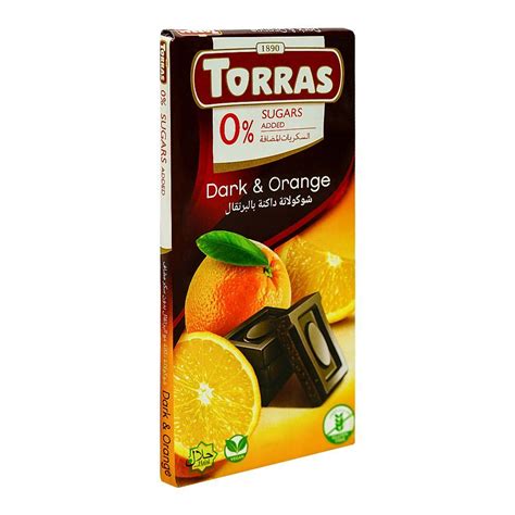 Purchase Torras Sugar Free Dark And Orange Chocolate 75g Online At Best