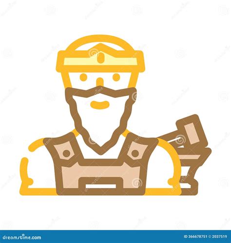Hephaestus Icon Cartoon Vector Greek God 279299666