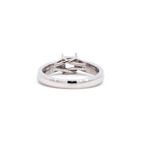 Ladies Platinum Semi Mount Solitaire Engagement Ring For Sale At 1stdibs