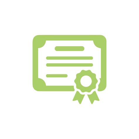 Minimalist Rounded Certificate With Seal Of Approval Icon In Light