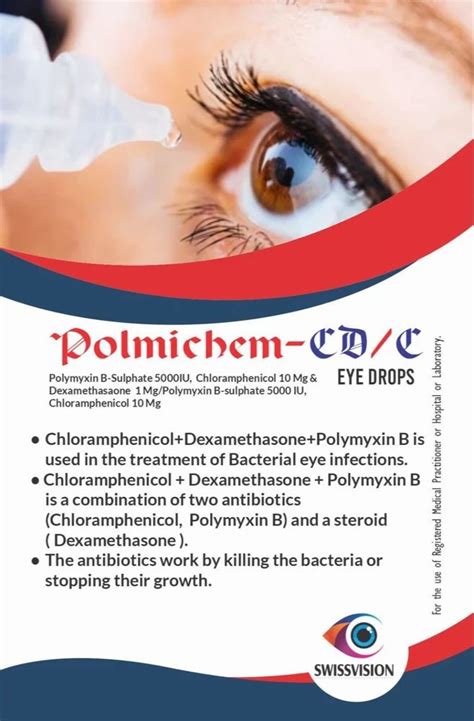 Polymyxin B Sulfate 5000 Iu Chloramphenicol 10mg And Dexamethasone 1 Mg Use At ₹ 135vial
