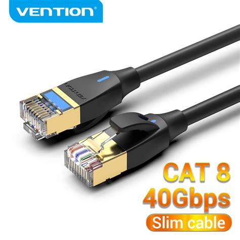Vention Cat8 Ethernet Cable Sftp Slim Rj45 Patch Lan Cable Cord 40gbps 2000mhz For Router Laptop