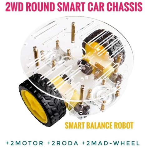 Promo 2wd Smart Car Chassis Smart Balance Robot Acrylic Case Diy Kit Arduino Diskon 33 Di