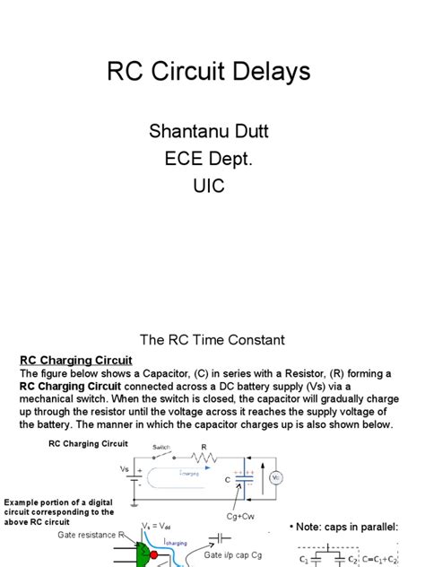 rc circuit delays shantanu dutt ece dept uic pdf capacitor