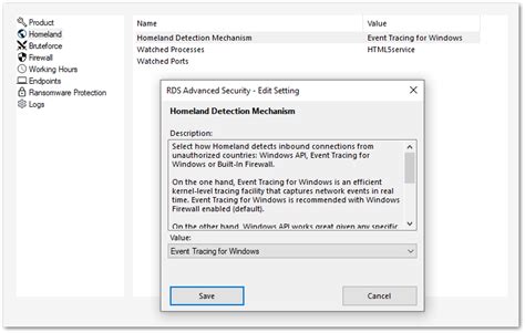 rds advanced security documentation