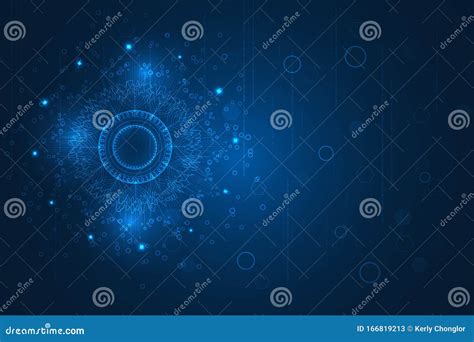 Vector Abstract Round Big Data Visualization Stock Illustration Illustration Of Connect
