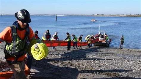 Unified Command Holding Boom Deployment Exercise In St Simons Sound