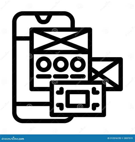 Usability Ux Ui Design Line Icon Vector Illustration Stock Illustration