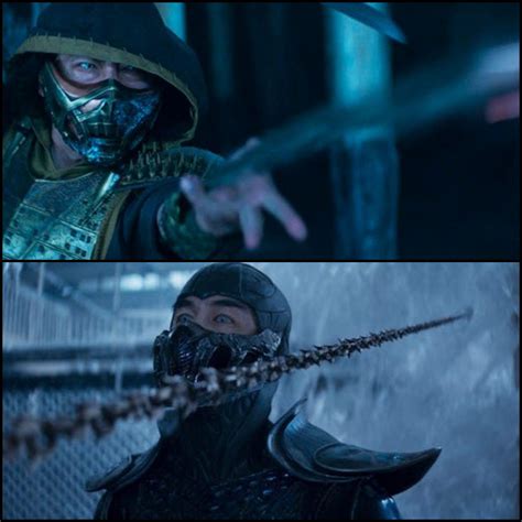 Sub Zero Dodging Scorpions Kunai From The 2021 Mortal Kombat Movie Is