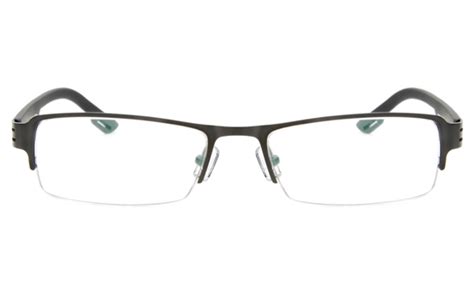 Stainless Steeltr90 Mensandwomens Semi Rimless Square Optical Glasses