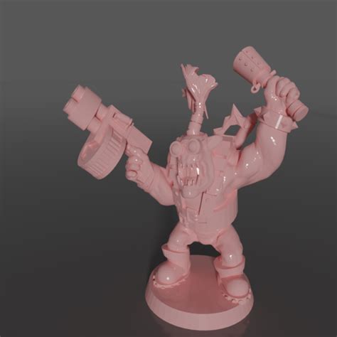 🔫 Ork Soldiers With Melee Weapons And Pistols Set4・free Stl File For