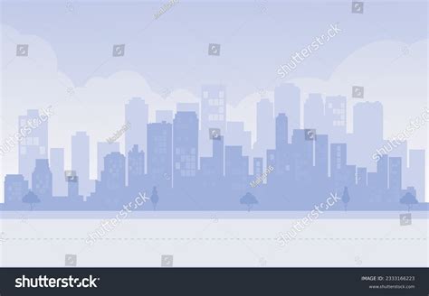 Monochrome Urban Landscape Street Light Gray Stock Vector Royalty Free 2333166223 Shutterstock