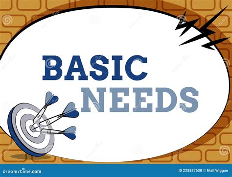 Sign Displaying Basic Needs Concept Meaning Necessary To Sustain Life