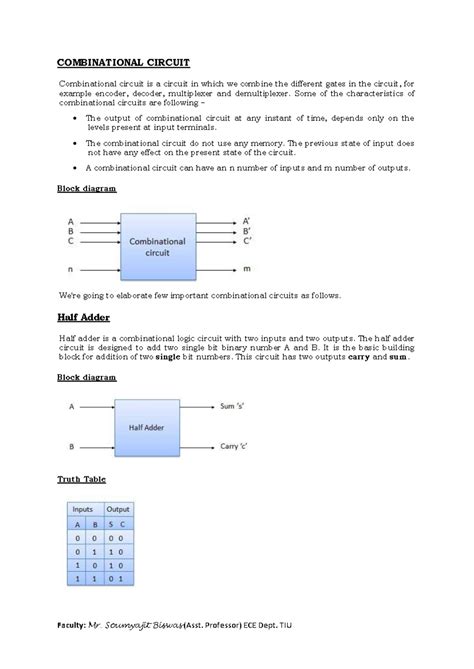 Combinational Circuit Combinational Circuit Combinational Circuit Is