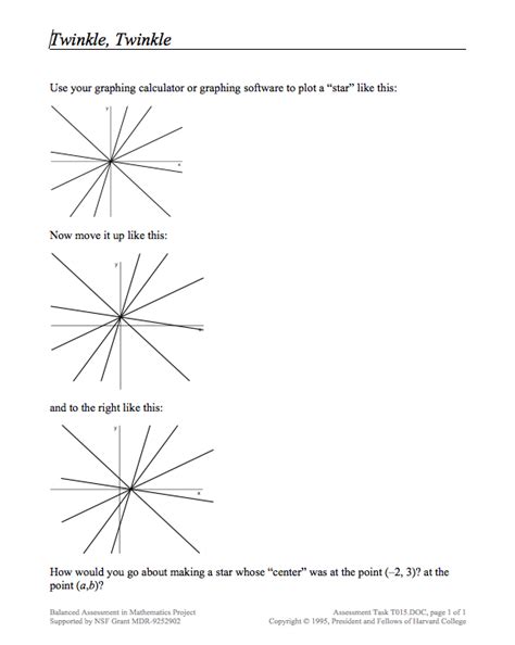Twinkle Twinkle Assessment For 7th 12th Grade Lesson Planet