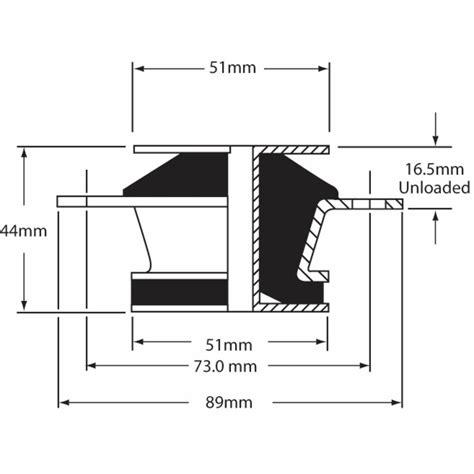 Silentbloc Mount Medium Duty Triangular Flange Heavy Duty 680kg 75mm H74fl Flange