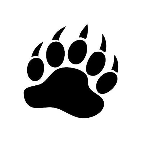 Vector Bear Paw Print Isolated On White Background Stock Vector 3666537