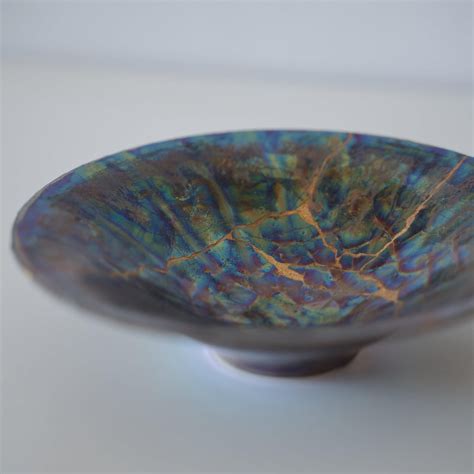 Kintsugi Bowl Blue Moon Handmade Japanese Kintsugi Art Millennium