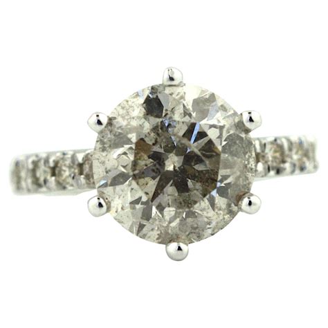 Antique Diamond Solitaire Ring 18k Yellow Gold For Sale At 1stdibs