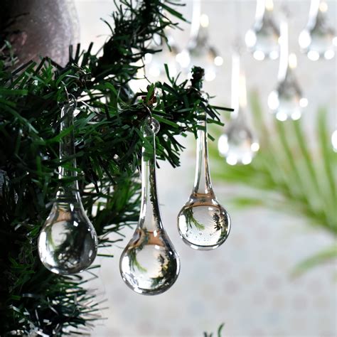 Indian Shelf 20 Glass Christmas Ornaments Clear Glass Ornaments