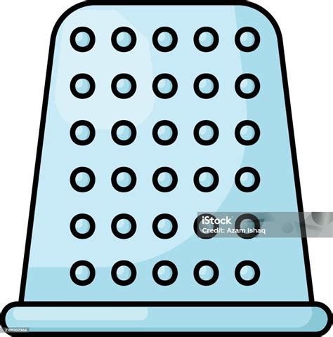 Thimble Or Thimblette Concept Pitted Cup Worn On The Finger For