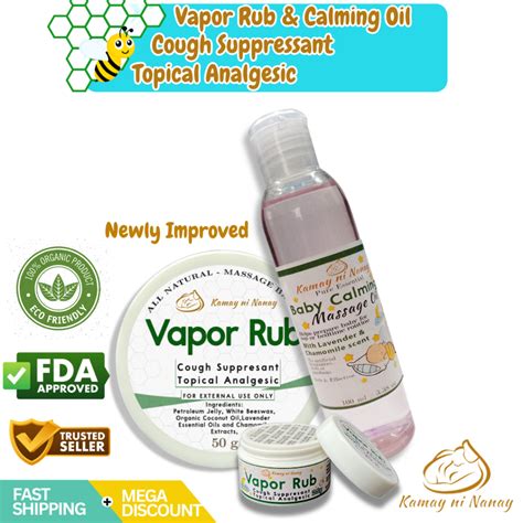 Kamay Ni Nanay Combo Pack 50g Vapor Rub And 100ml Calm Oil No Cough