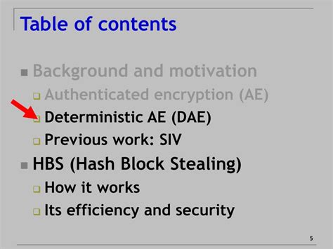 Ppt Hbs A Single Key Mode Of Operation For Deterministic Authenticated Encryption Powerpoint