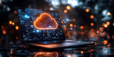 Cloud Computing And Data Transfer Technology Concept Stock Illustration