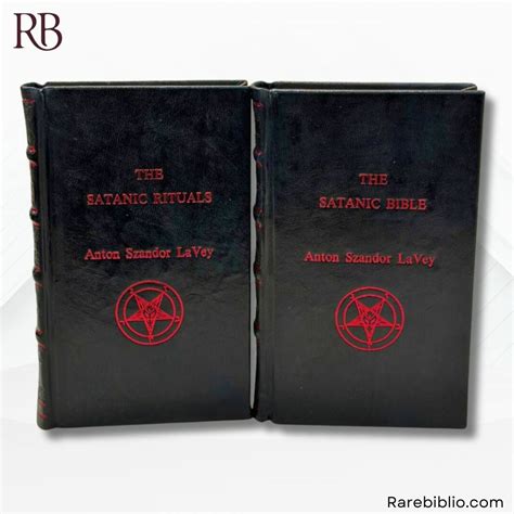 The Satanic Bible And Satanic Rituals By Anton Szandor Lavey Leather