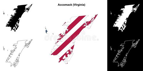 Accomack Outline Map Stock Vector Illustration Of Contour 324167544