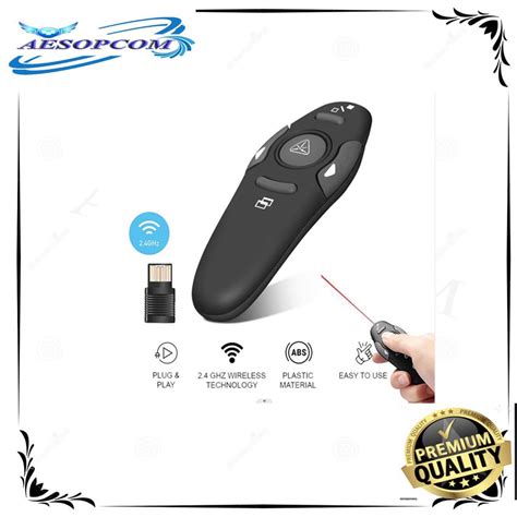 2 4ghzwireless Presenter Remote Presentation Usb Control Powerpoint Ppt Clicker With Aaa