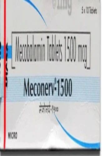 Meconerv 1500mcg Tablets At Rs 90box Vitamin B12 Tablet In Nagpur