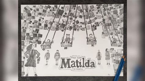 Matilda Musical Drawing Musicals Drawing Process Drawings