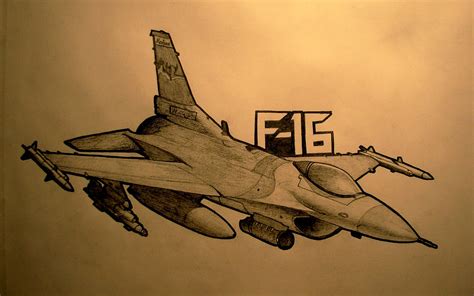 F 16 Drawing