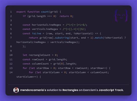 Mendoncamarias Solution For Rectangles In Javascript On Exercism