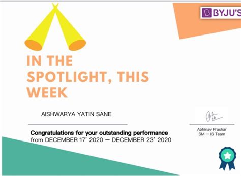 Aishwarya Sane On Linkedin Byjus Businessdevelopment Performer