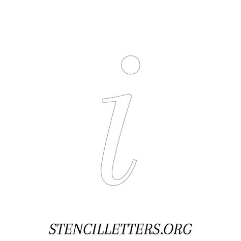 3 Inch Free Printable Individual 42 Italic Lowercase Letter Stencils Stencil Letters Org